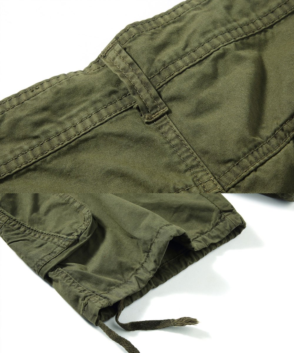 FOURSTEEDS Women's Casual Fitted Multi-Pockets Camouflage Twill Bermuda Cargo Shorts Army Green US 6