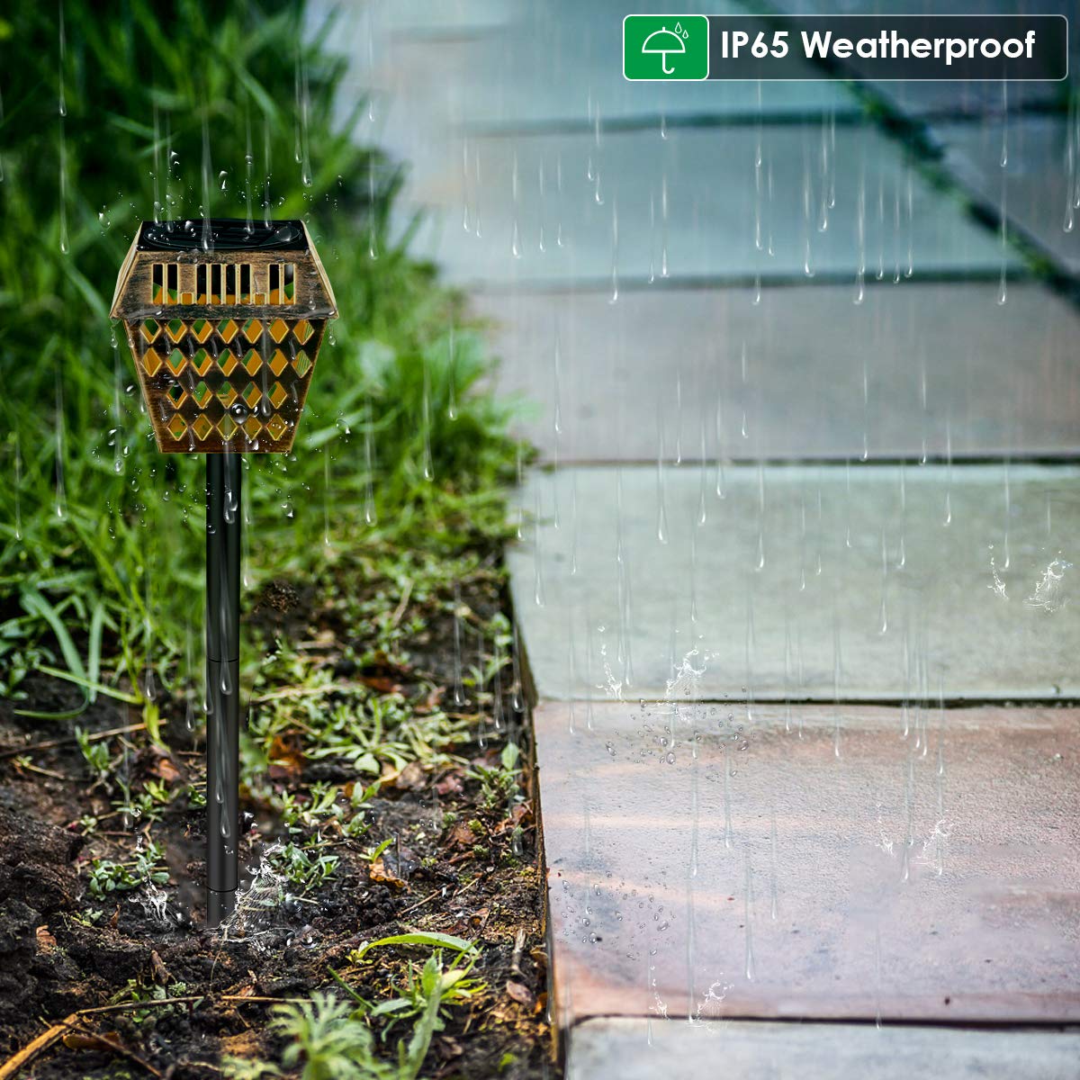 GOLDEN AUTUMN Solar Pathway Lights,Garden Solar Lights,Outdoor Lights Solar Powered,Solar Lights Outdoor, Used for Sidewalks, driveways, terraces. 6PACKF