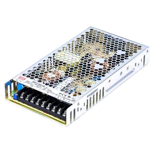 TorqCali RSP-200-48 200W Single Output Power Supply 48V 4.2A Constant Current with PFC, Enclosed Type for Industrial Automation, Telecommunications, and Network Equipment