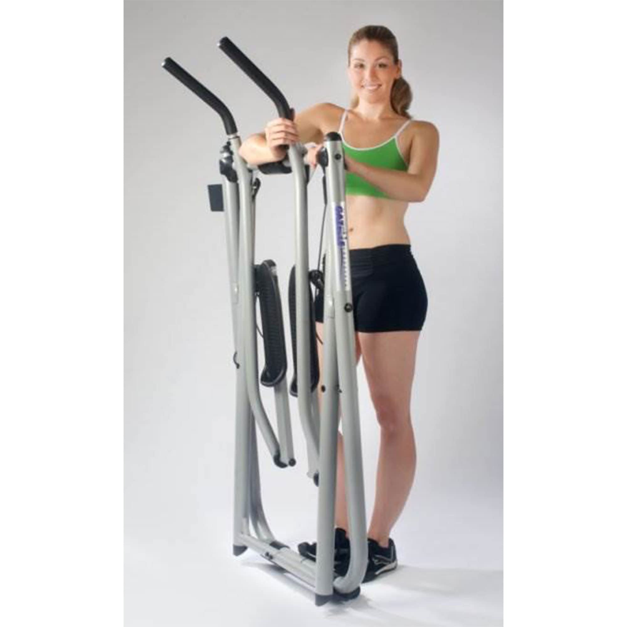 Gazelle Freestyle Fitness Home Cardio Workout Glider Equipment Machine with Handlebar Heart Rate Monitors, DVD Workouts, and Water Bottle