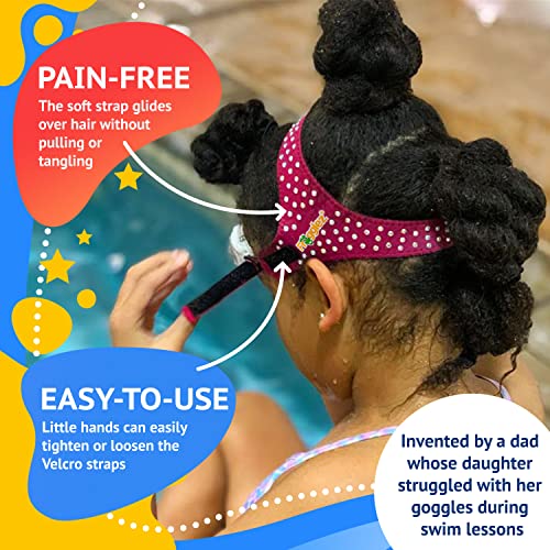 Frogglez Pain-Free Swim Goggles for Kids Under 10 (Ages 3-10), No Hair Pulling, Recommended by Olympic Swimmers