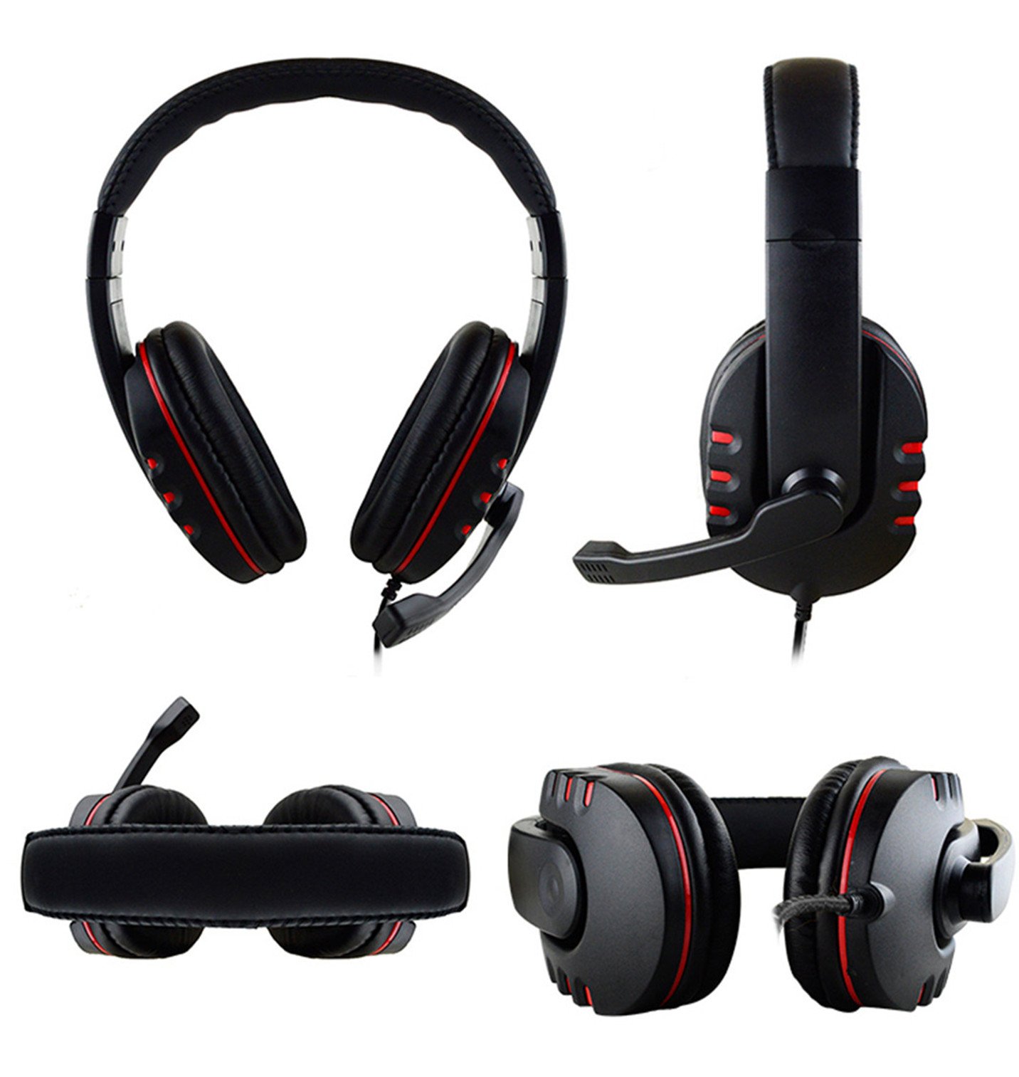FNSHIP P3-726 Headband Gaming Headset USB Port Wired Stereo Micphone Headphone Earphone for PC Game
