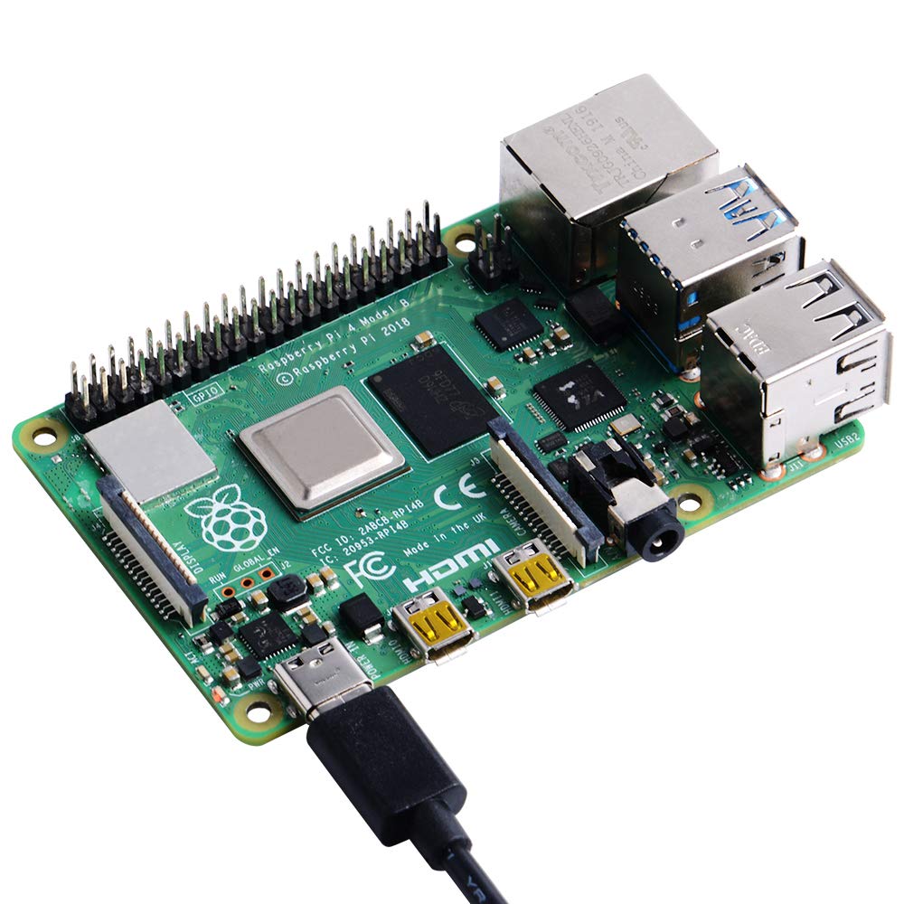 GeeekPi Acrylic Case for Raspberry Pi 4, Raspberry Pi 4 Case with Fan, Raspberry Pi 4 5V 3A Type-C Power Supply, 4pcs Aluminum Heatsinks for Raspberry Pi 4B 8gb/4gb/2gb (No Raspberry Pi Board)