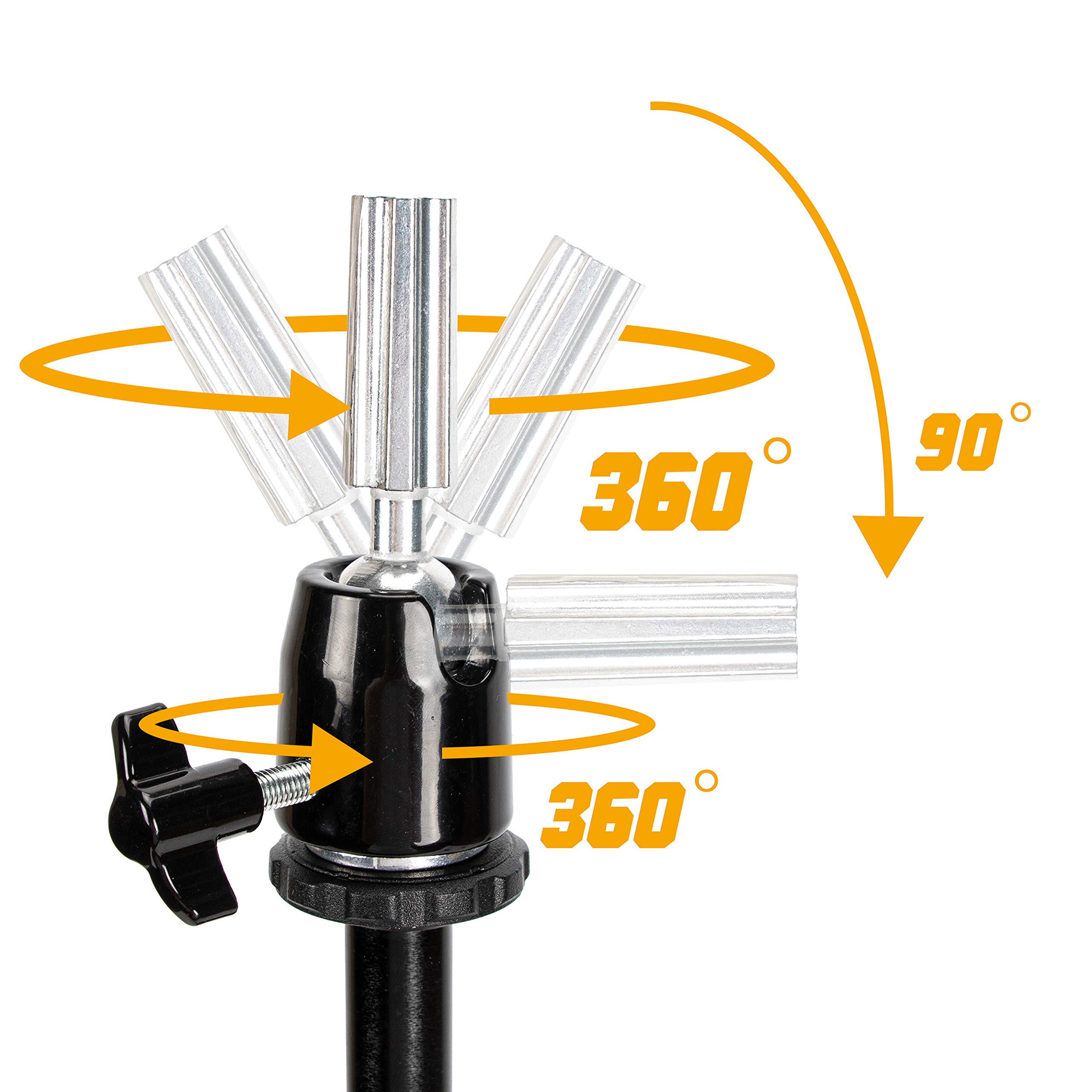 GEX Mannequin Tripod Top Piece Backup for Canvas Block Head Cosmetology Training Doll Manikin Head