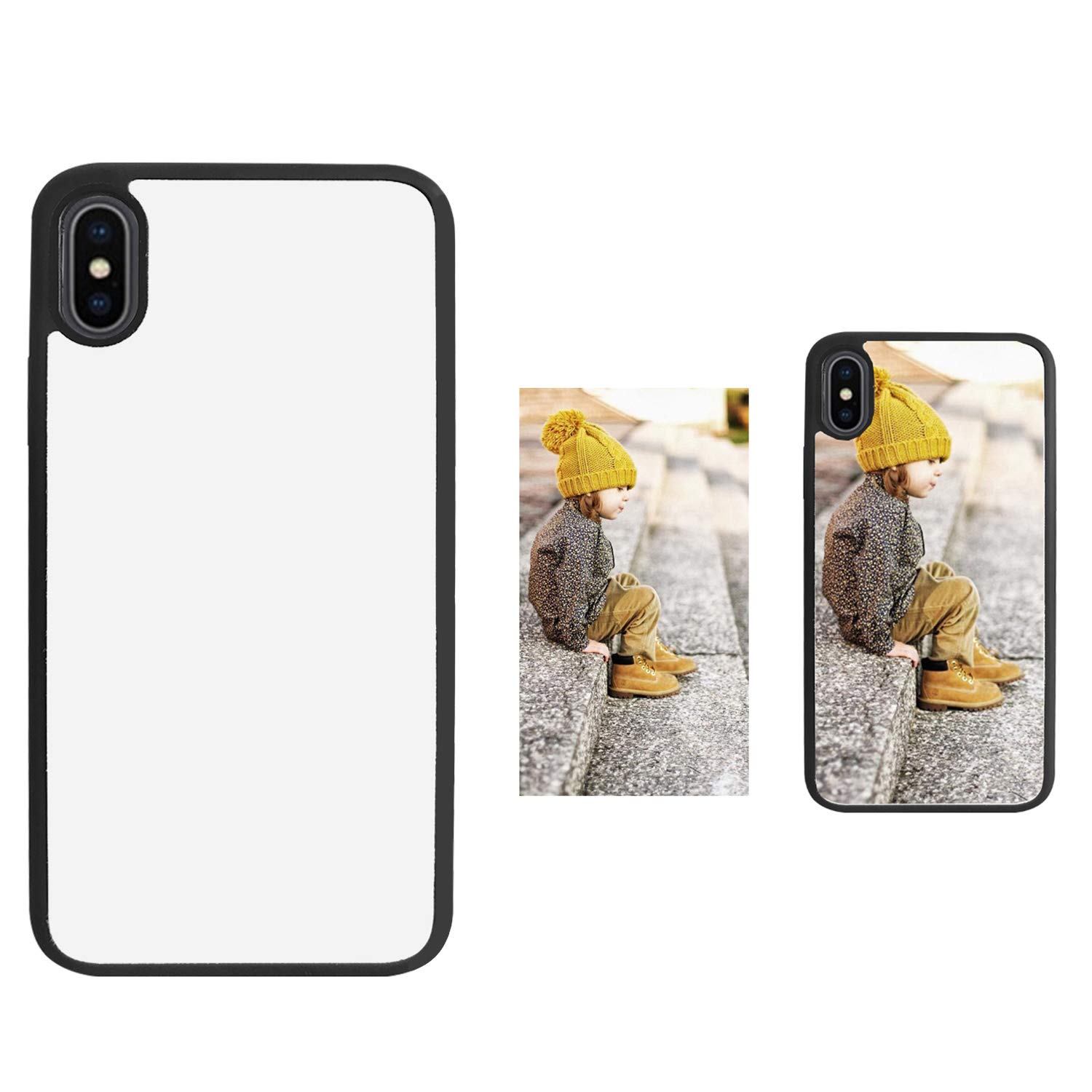 G HEAT-GOO 5PCS Sublimation Phone Case for iPhone XR 6.1 Inch Sublimation Blanks Printable Blank Phone Cases Customized Phone Covers for DIY