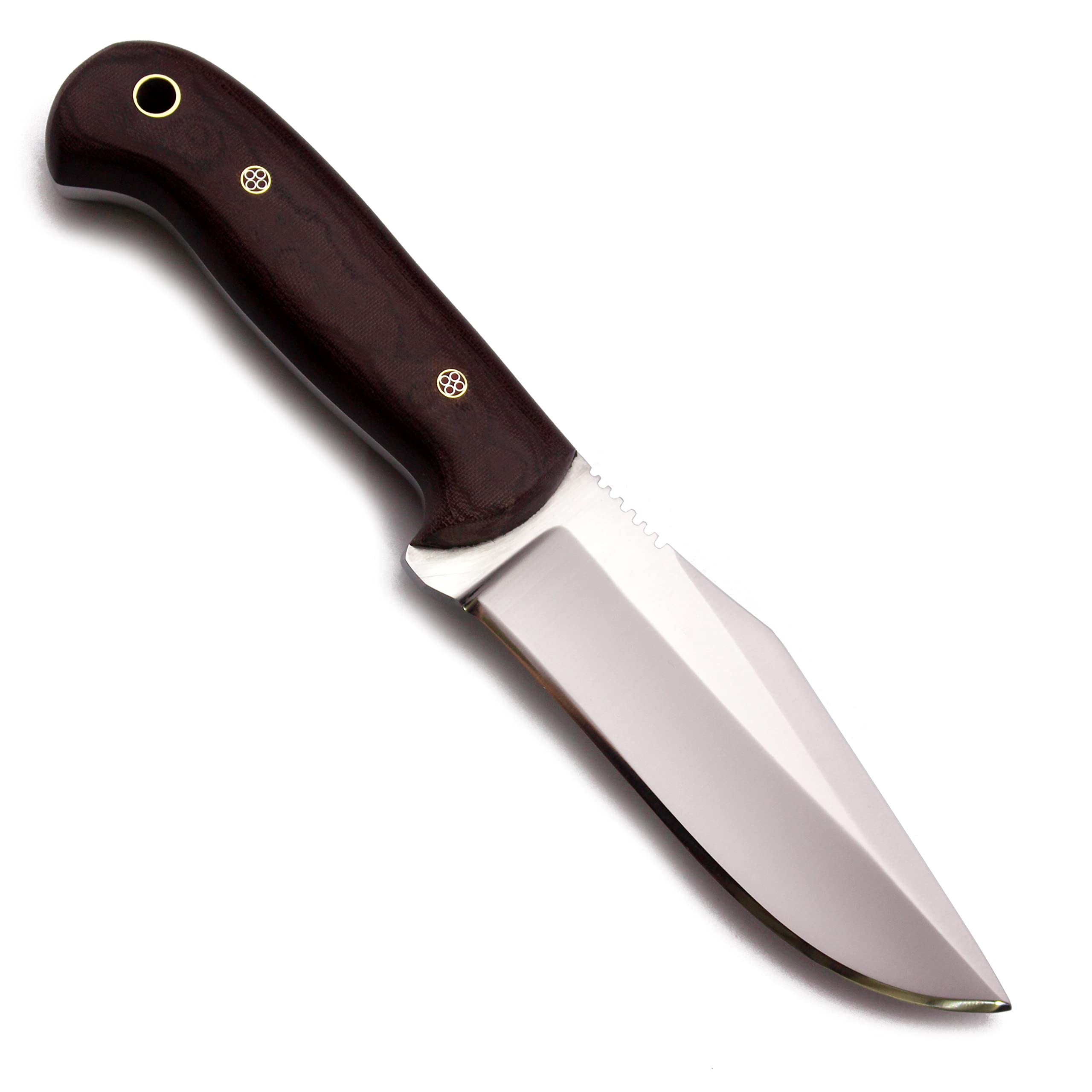 GCS Handmade Micarta Handle D2 Tool Steel Tactical Hunting Knife with leather sheath Full tang blade designed for Hunting & EDC GCS 317