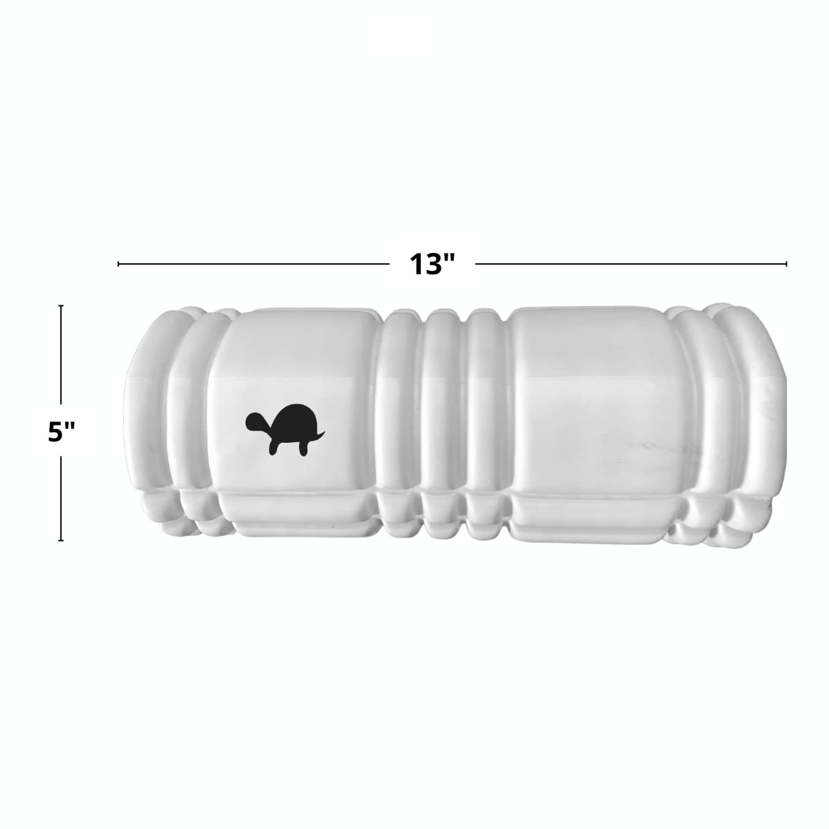 Foam Roller with End Caps | 13" Small White Hollow Lightweight Travel Portable Roller | Myofascial Trigger Point Release for Muscle Recovery Massage