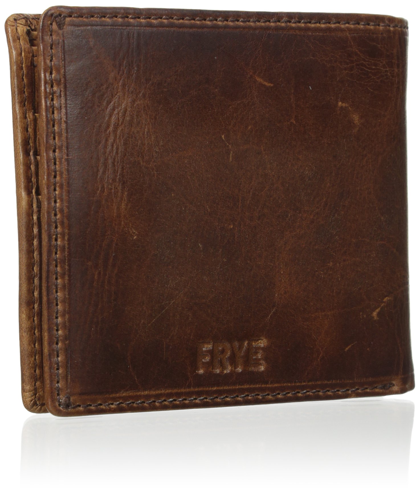 FRYE Men's Leather Logan Antique Pull Up Billfold, Cognac, One Size