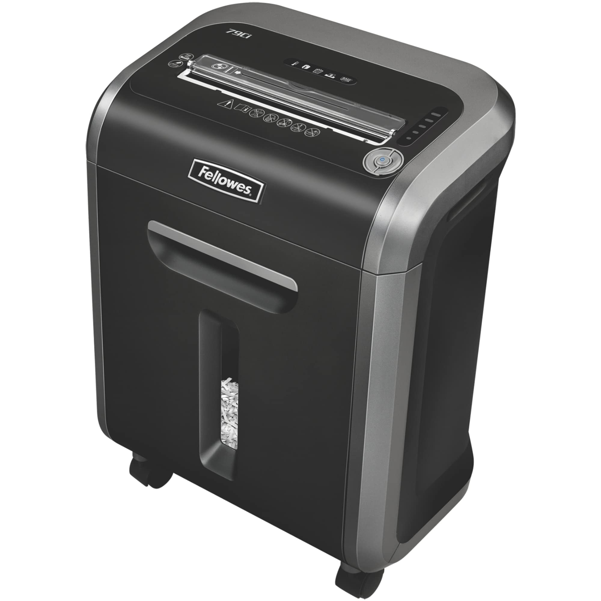 Fellowes ‎Powershred 79Ci 16-Sheet 100% Jam-Proof Heavy Duty Crosscut Paper Shredder Machine for Office and Home, Black/Dark Silver 3227919