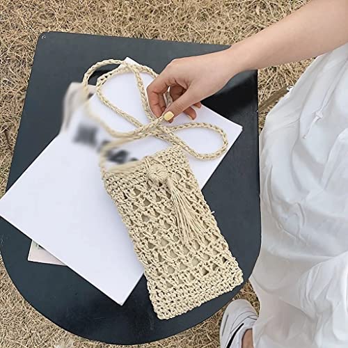 GPPZM Beach Mobile Phone bag Summer Crossbody Female Handmade Small Shoulder bag (Color : E, Size : 1)