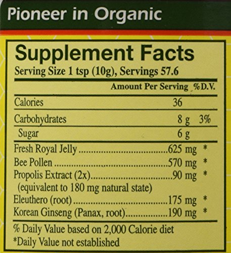 Fresh Royal Jelly + Bee Pollen, Propolis, Ginseng, Honey Mix - 36,000mg Y.S. Org 20.3 oz