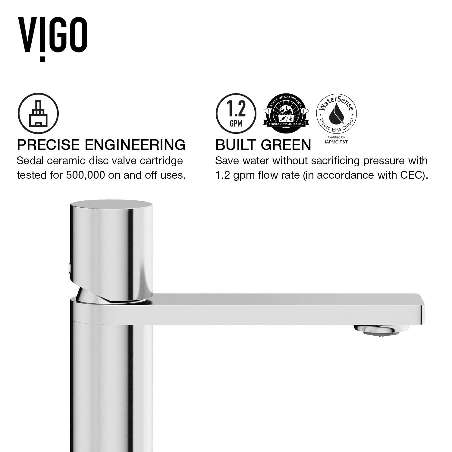 VIGO Gotham 12'' H Single Handle Single-Hole Bathroom Vessel Faucet in Chrome-VG03029CH