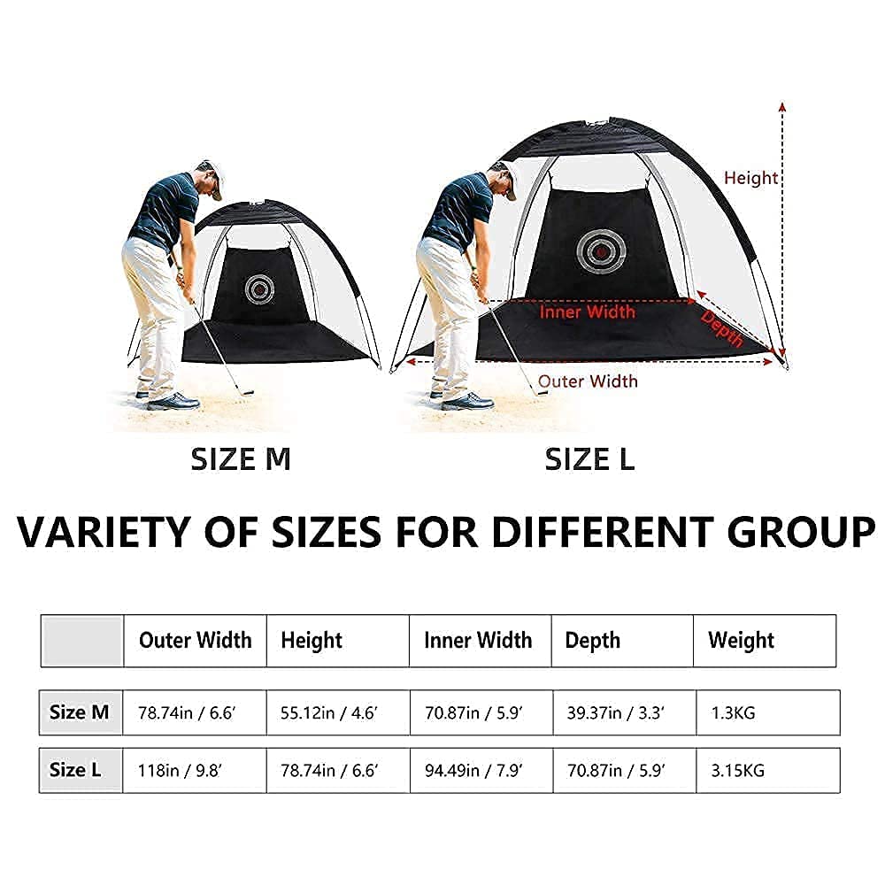 Golf Net, Golf Hitting Nets Training Aids Golf Practice Nets for Backyard Driving Range, Golf Chipping Net with Target Carry Bag for Indoor Outdoor Sports