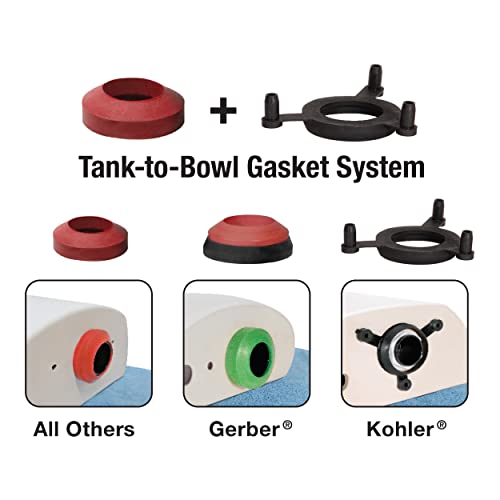 Fluidmaster K-507A-008 Universal 2-Inch Adjustable Toilet Flush Valve Repair Kit with Toilet Tool Multicolor