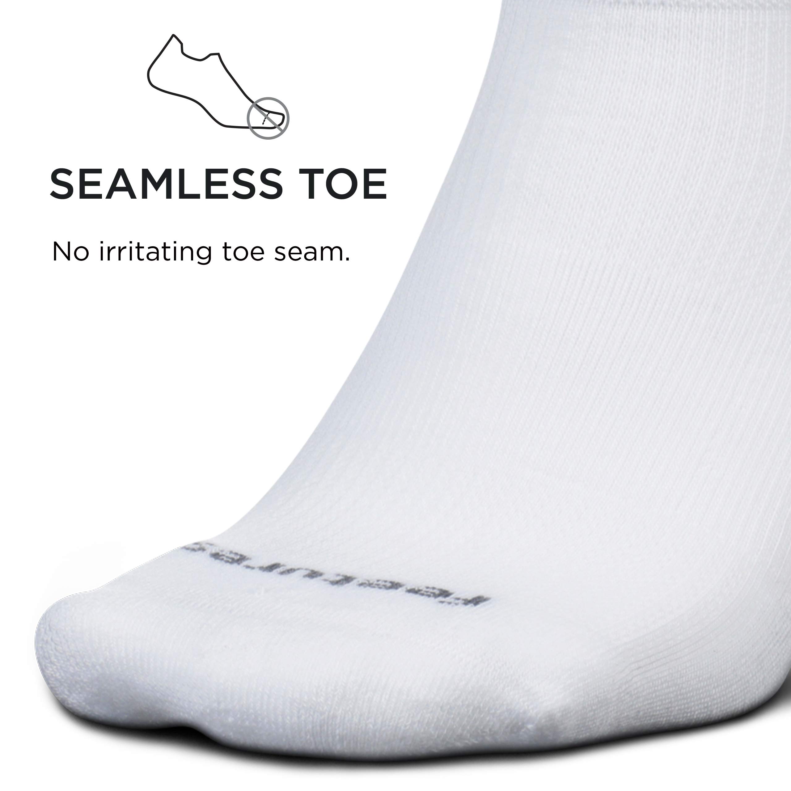 Feetures Therapeutic Cushion Quarter Sock (Small, White)