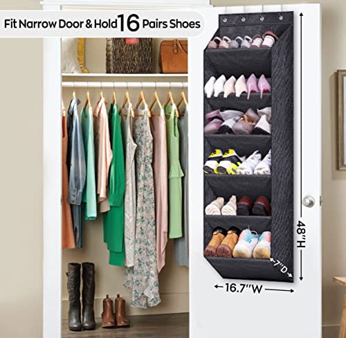 SLEEPING LAMB 8 Shelves Hanging Shoe Rack and 6 Tiers Oxford Over The Door Shoe Organizer