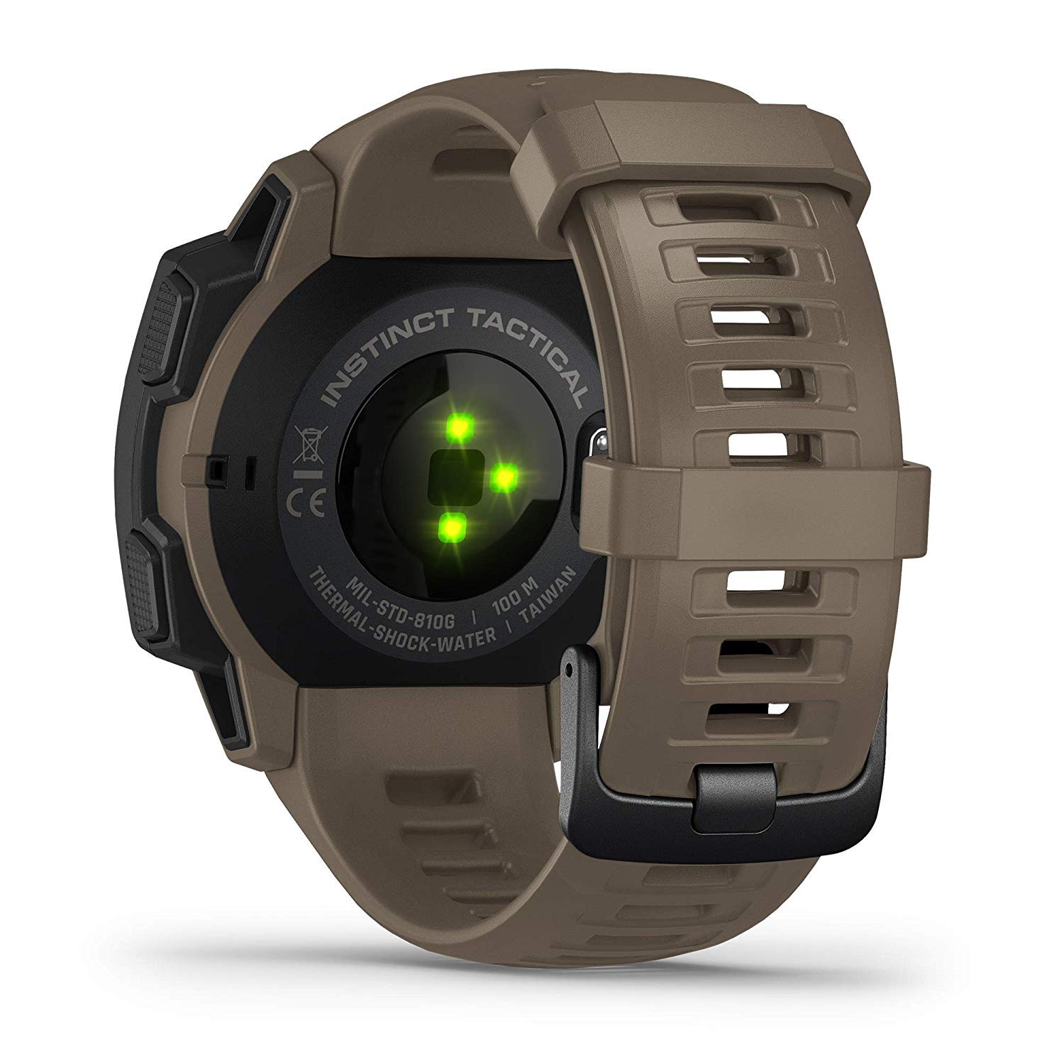 Garmin Instinct Tactical Edition GPS Watch and Wearable4U 2200 mAh Power Bank Bundle (Tactical Coyote Tan)