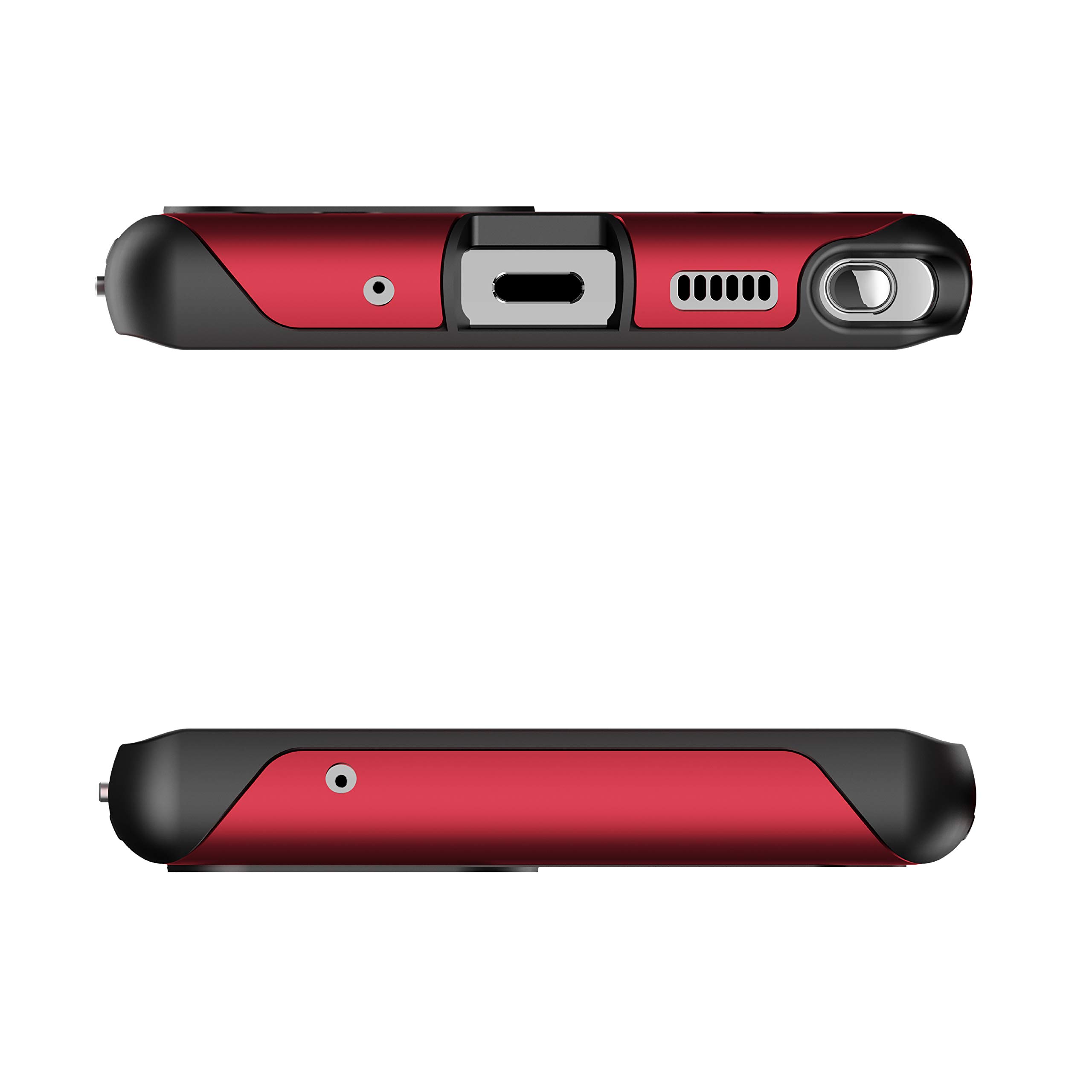 Ghostek Atomic Slim Note 20 Ultra Case Clear with Red Military Grade Aluminum Bumper Heavy Duty Protection with Rugged Shockproof Design Protective Cover 2020 Galaxy Note20 Ultra 5G (6.9 Inch) - (Red)