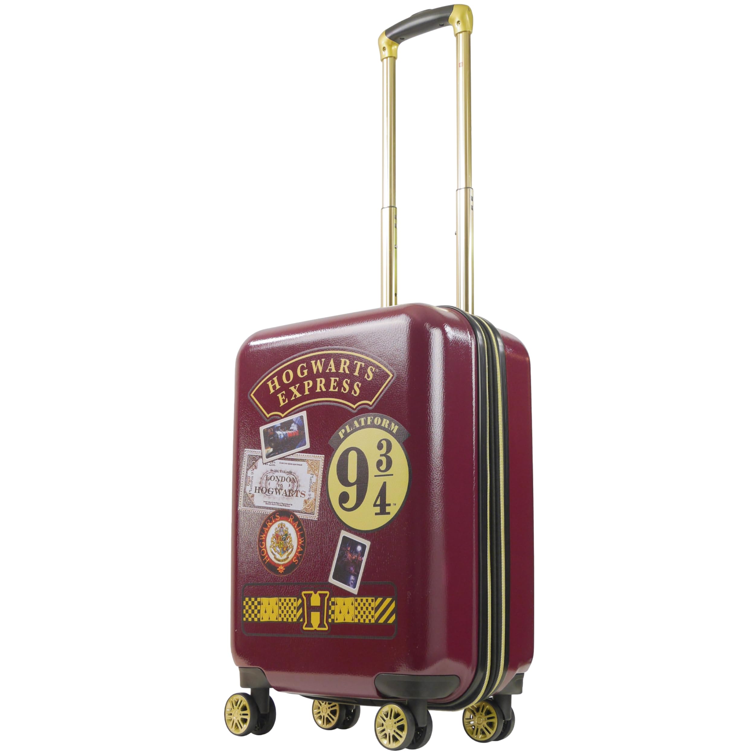 FUL Harry Potter 21 Inch Carry On Luggage, Hogwarts Express Hardshell Rolling Suitcase with Spinner Wheels, Black