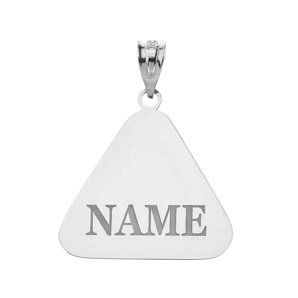 Fine 925 Sterling Silver Personalized Name Eight Ball Billiard Pool Cue Sports Pendant
