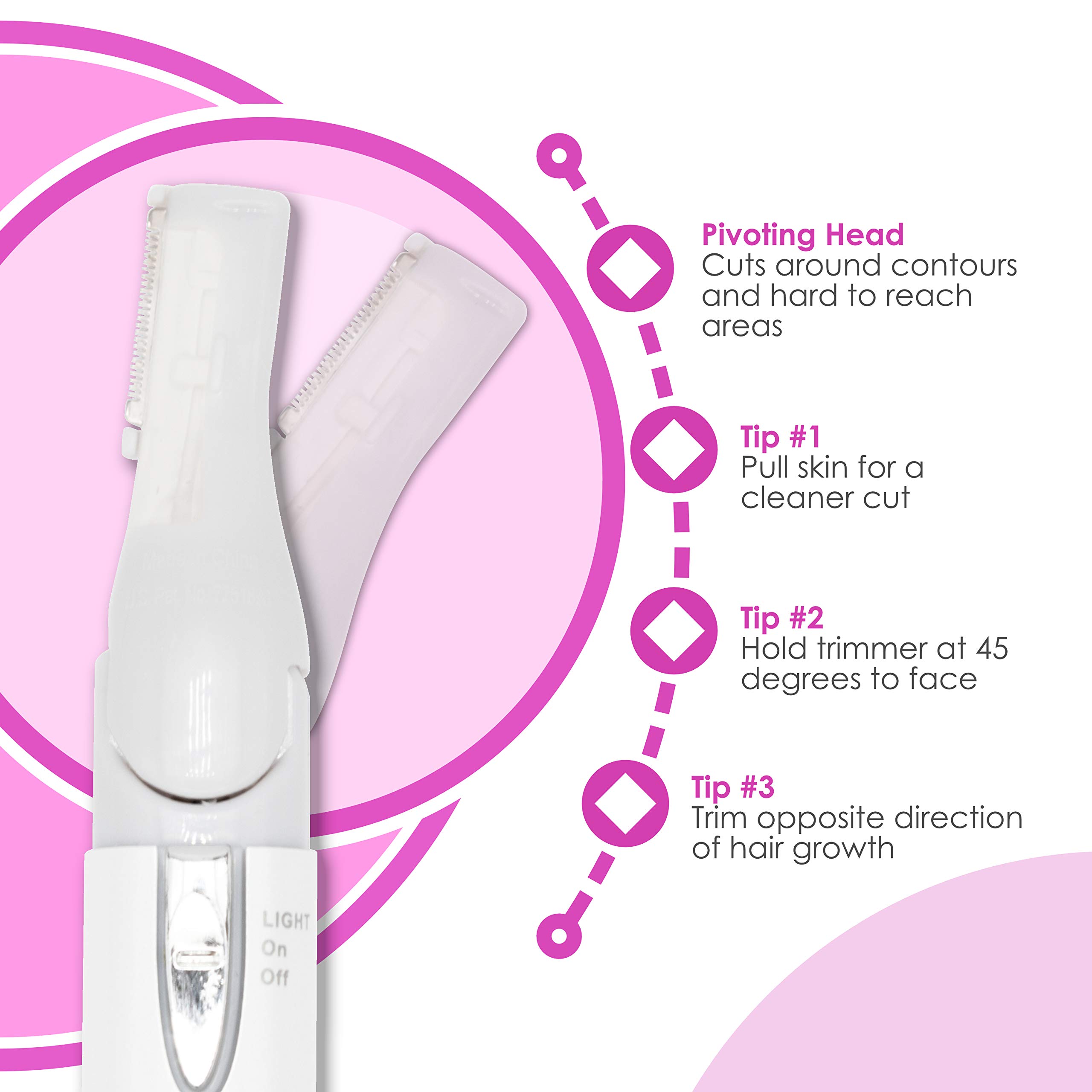 Finishing Touch Diamond Hair Remover with Light Up Deluxe Mirror (E-Commerce Packaging)