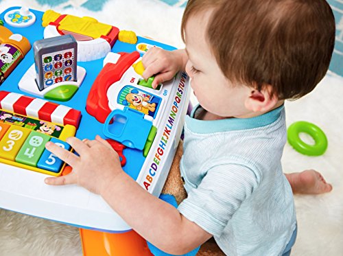 Fisher-Price Baby to Toddler Toy Laugh & Learn Around the Town Learning Activity Table with Music & Lights for Infants Ages 6+ Months (Amazon Exclusive)