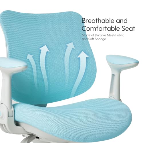 TIANFUSTAR Kids Desk Chair,Children Study Computer Chair with Adjustable Height,Swivel Mesh Task Student Chair for Teens Boys Girls Youth in Home Bedroom School
