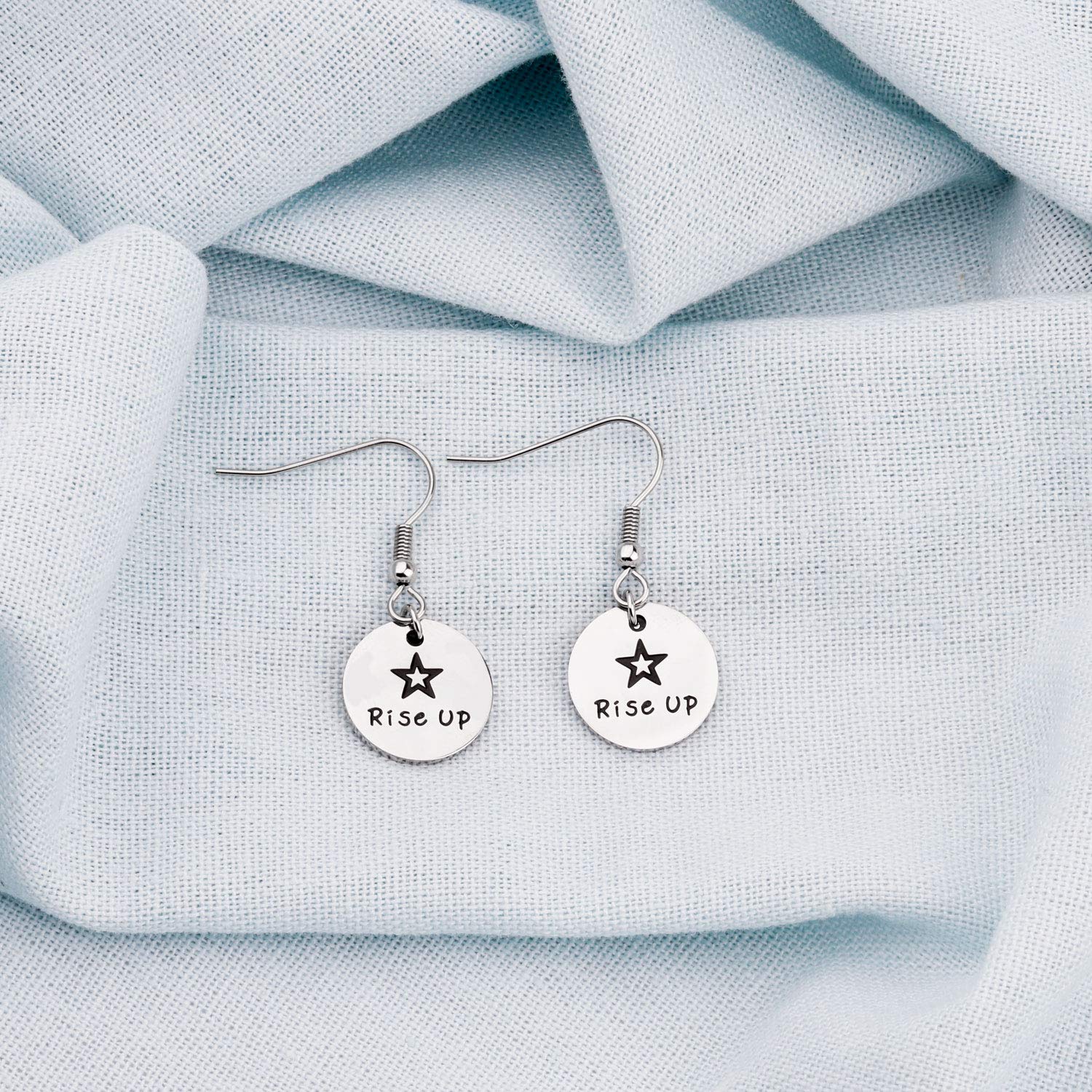 FOTAP Rise Up Earrings Hamilton Musical Jewelry Hamilton Star Earrings Broadway Lover Gift (Rise Up Earing)