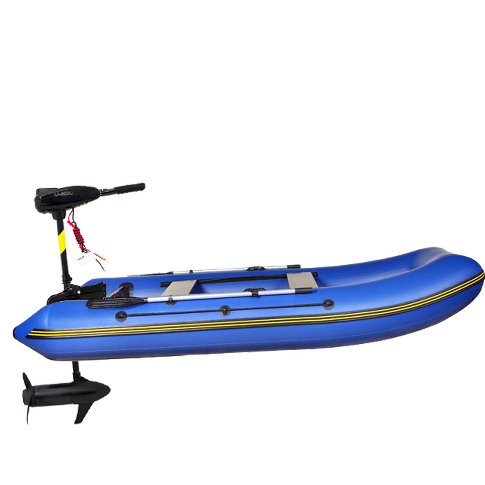 Freshwater & Saltwater Transom Mounted Trolling Motor,with LED Battery Indicator Electric Trolling Motor (12V-55LBS, Black)