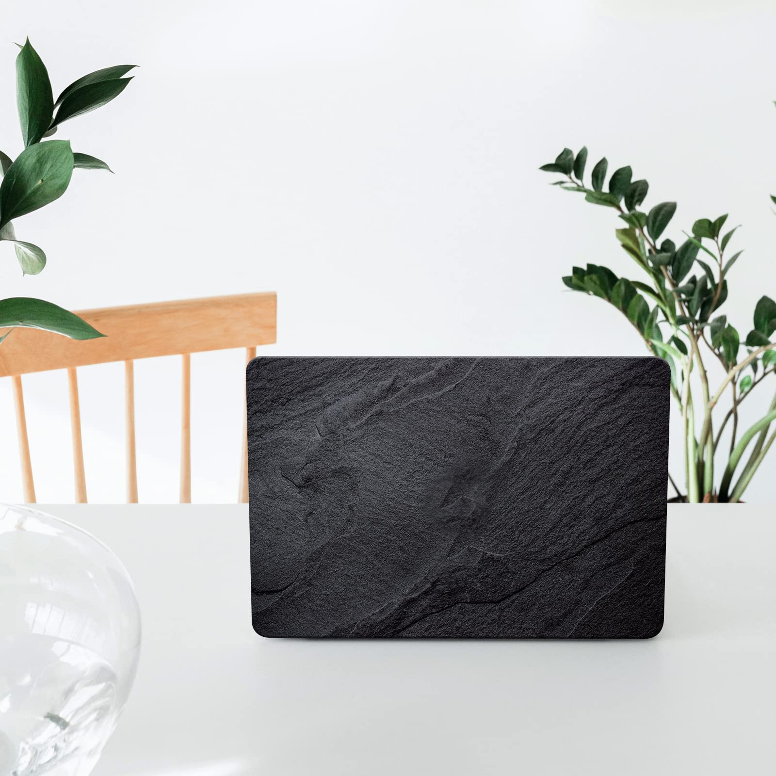 Funut Compatible with MacBook Air 13 inch Case 2021 2020 2019 2018 Release M1 A2337/A2179/A1932, MacBook Air 2020 Case, Plastic Hard Shell Case & Keyboard Cover for Mac Air 13.3 inch, Black Marble