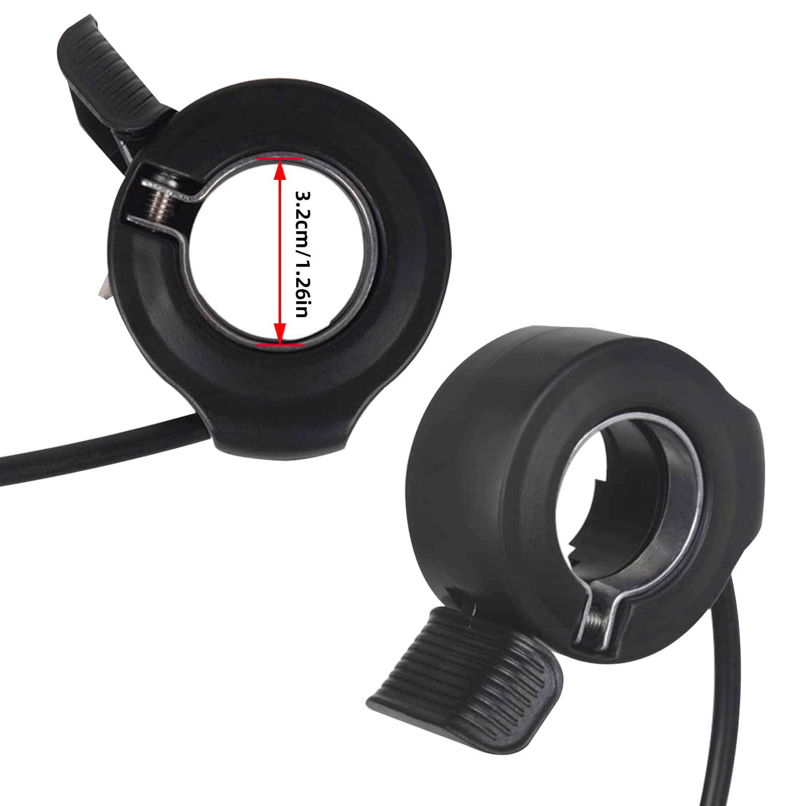 Gift2u 130X Thumb Throttle, 3 Pin Waterproof Connector Speed Control Finger Accelerator with 12.6''Electric Bike Brake Sensor Cable as 12-72v Electric Scooter Bike Accessories