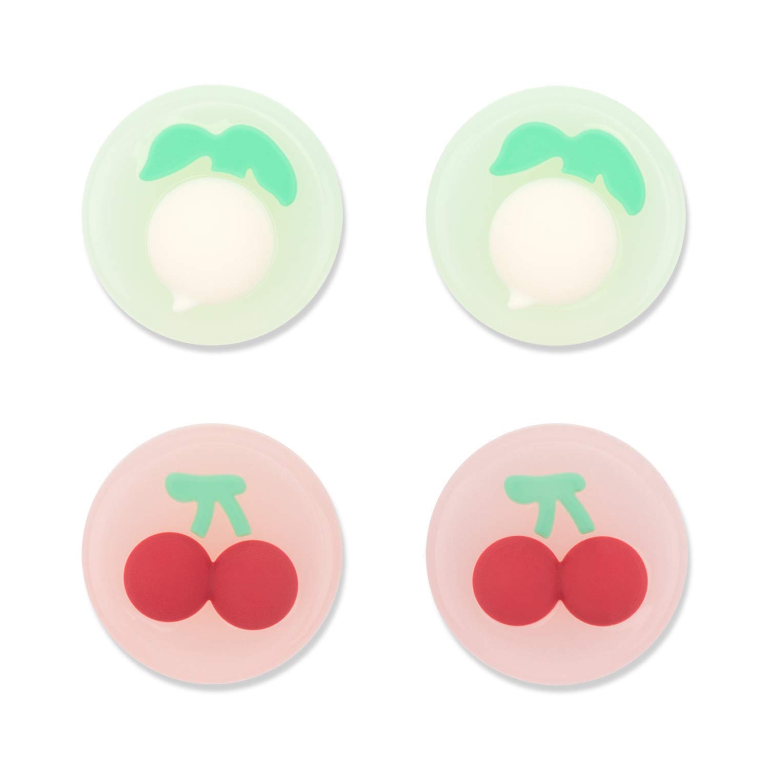 GeekShare Fruit Theme Thumb Grip Caps,Compatible with Nintendo Switch/OLED & Switch Lite,Soft Silicone Joystick Cover,4PICS -- Cherry and Turnip