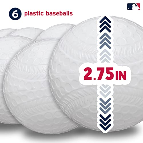 Franklin Sports MLB Kids Electronic Baseball Pitching Machine - Automatic Youth Pitching Machine with (6) Plastic Baseballs Included -Youth Baseball Pitcher for Kids Ages 3+