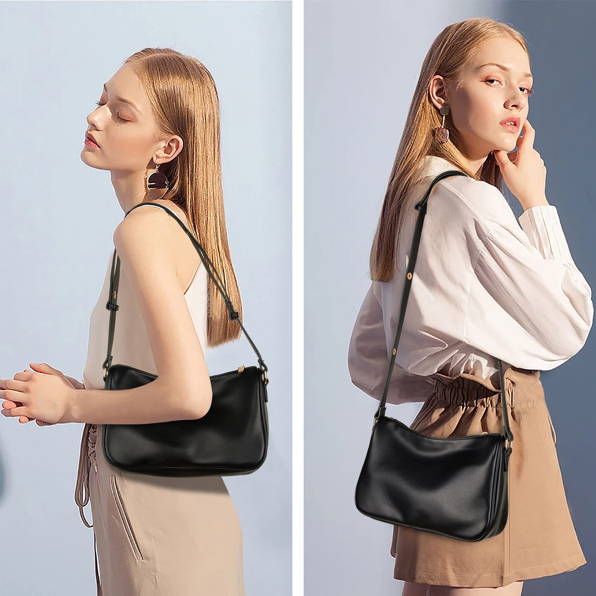 Montana West Large Shoulder Bag for Women Leather Crossbody Bag Classic Handbag & Purse MWC-120BK, Black