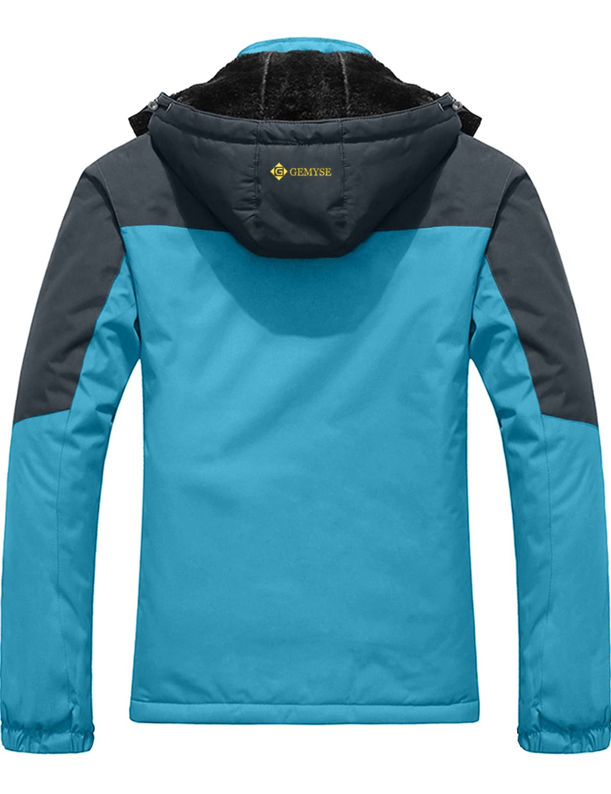 GEMYSE Women's Mountain Waterproof Ski Snow Jacket Winter Windproof Rain Jacket (Acid Blue, XXLarge)