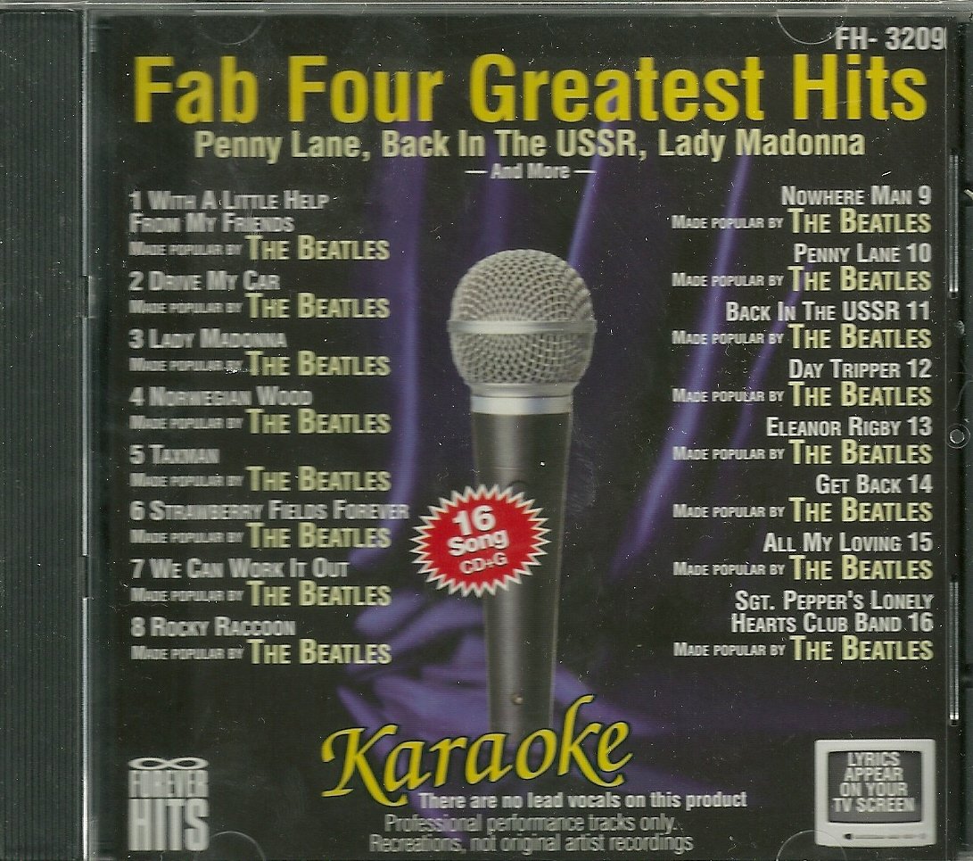 FOREVER HITS Karaoke FAB FOUR GREATEST HITS FH-3209 CDG 16 BEATLES Songs