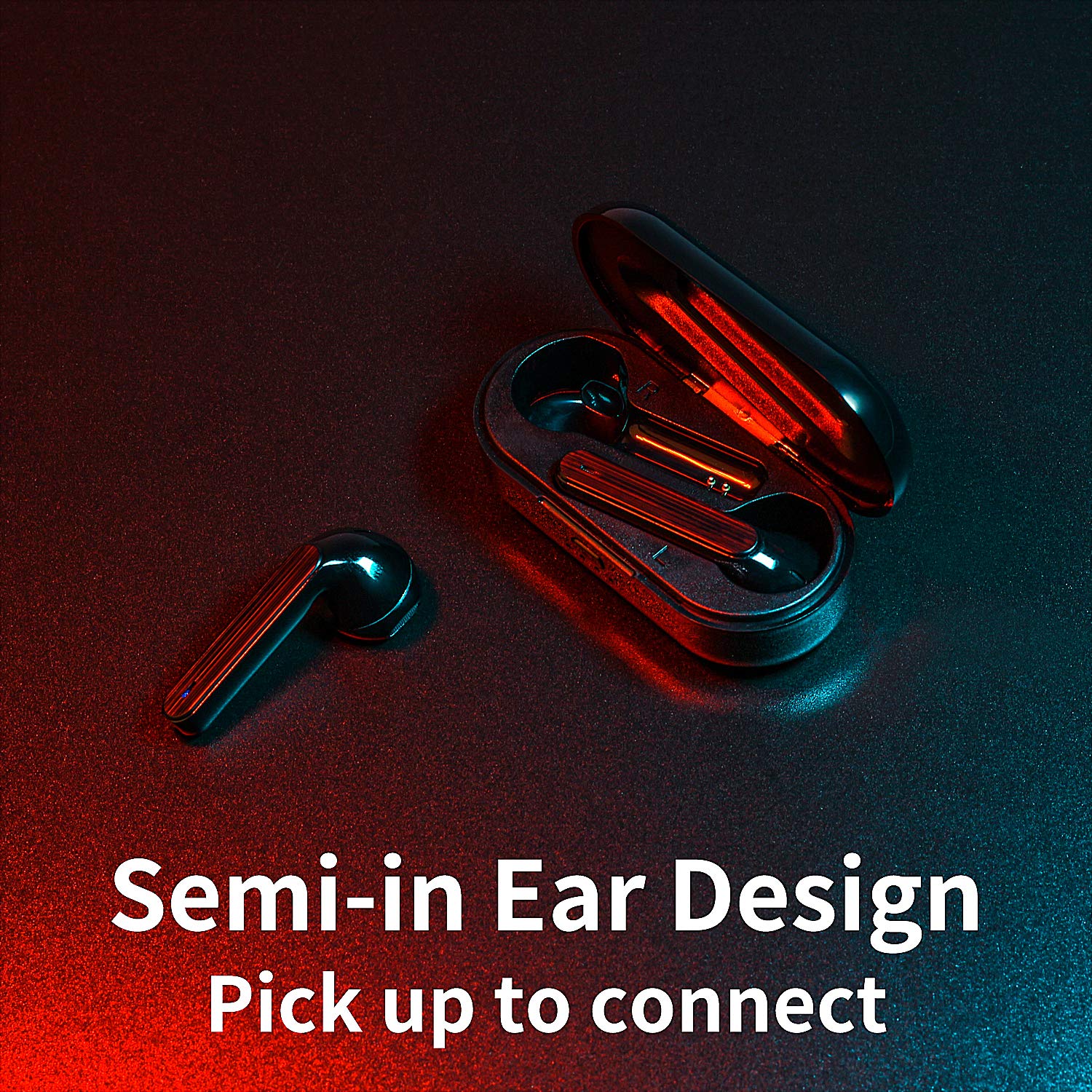 GOOJODOQ Wireless Earbuds, Bluetooth 5.0 Earbuds-Wireless Earphones with Smart Touch, Dual-Mic, Auto-Pair, 3D Stereo, Sweatproof Mini Sports Earbuds Compatible with Hi-Fi Sound for Android and iPhone