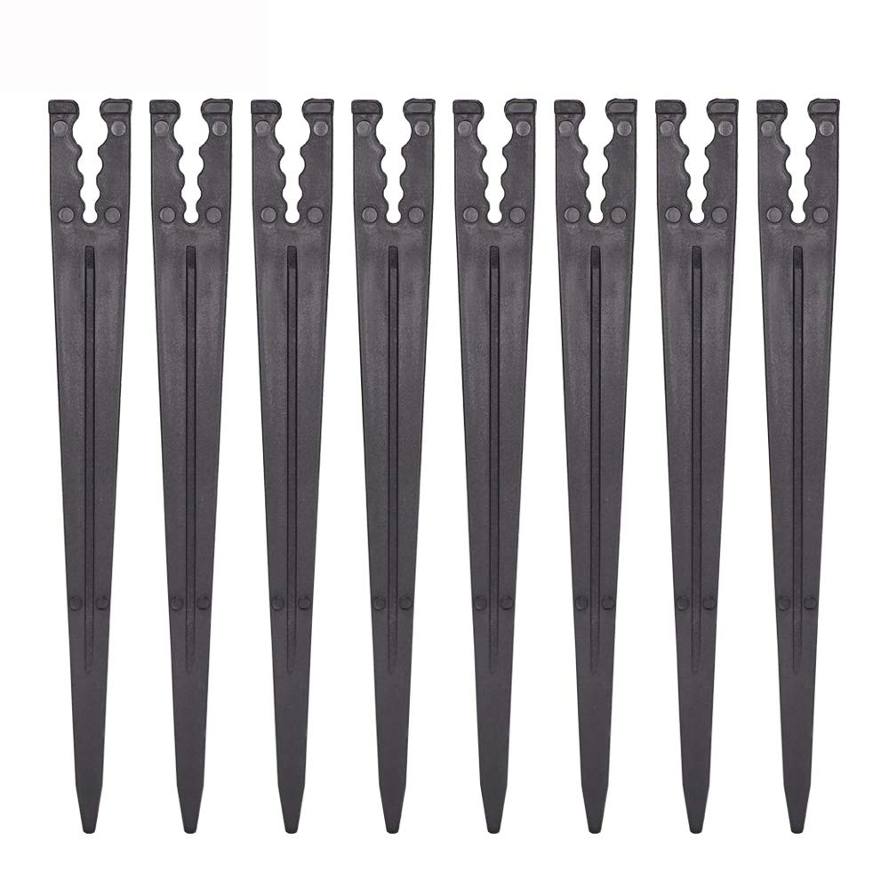 guangfan 100 Pack Irrigation Drip Tubing Support Plastic Hose Stakes for Greenhouse, Irrigation, Garden and Hydroponics Growing