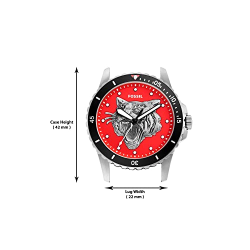 Fossil Men's FB-01 Quartz Stainless Steel Three-Hand Watch, Color: Rose Gold/Silver (Model: FS5743)