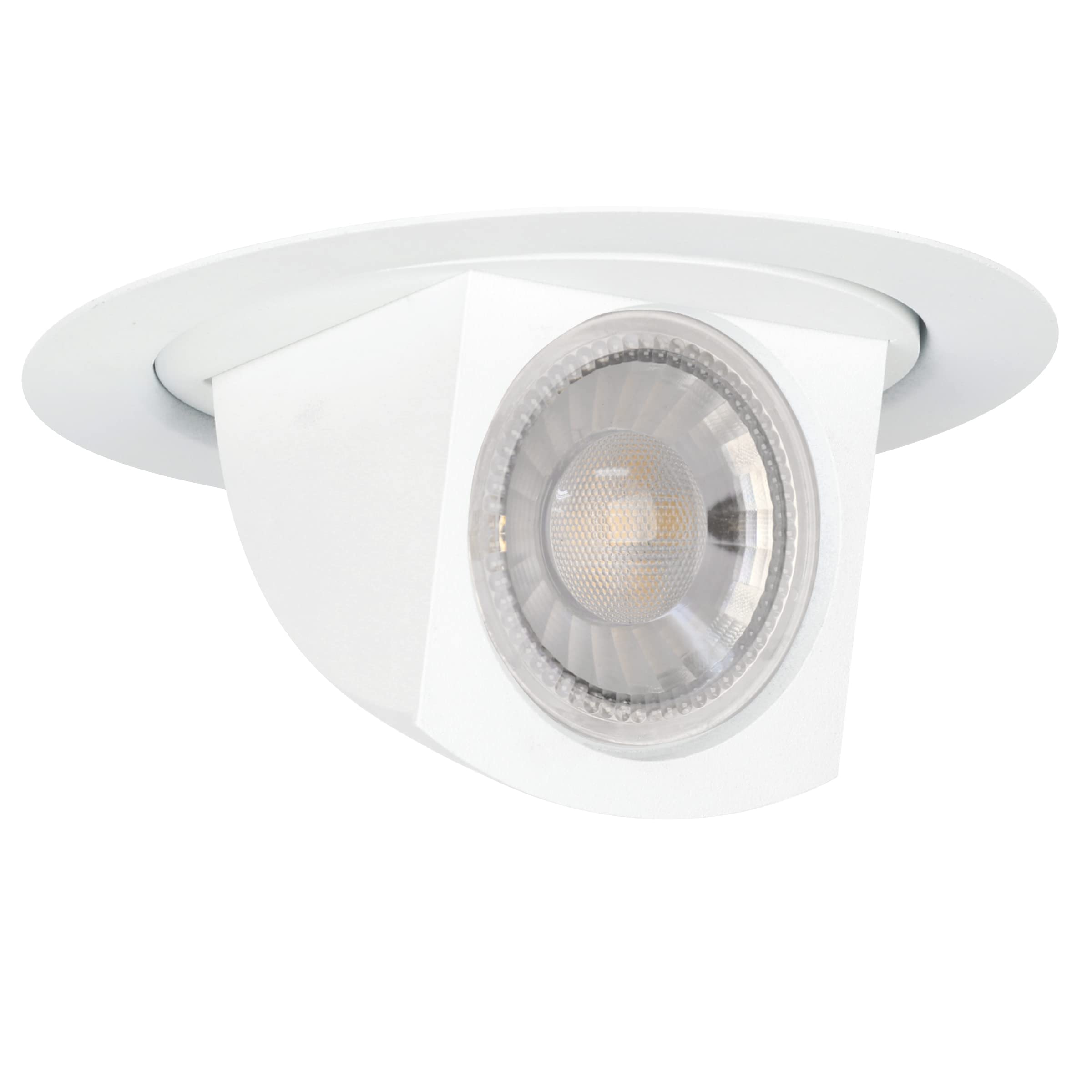 Feit Electric 4 inch Adjustable Scoop Recessed LED Downlight - 3000K Bright White - Dimmable - 65W Equivalent - 45 Year Life - 720 Lumen - High CRI