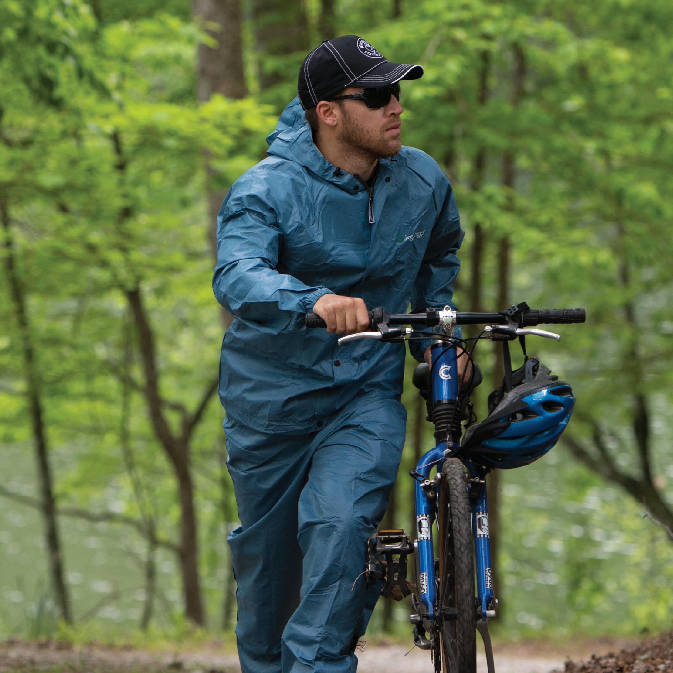 FROGG TOGGS Men's Pro Lite Suit, Waterproof, Breathable, Dependable Wet Weather Protection,Royal Blue, Medium-Large