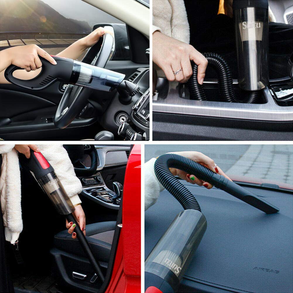 GBGC Handheld Car Vacuum Cleaner Cordless 120w Wet Dry Strong Suction 4500PA (Black)