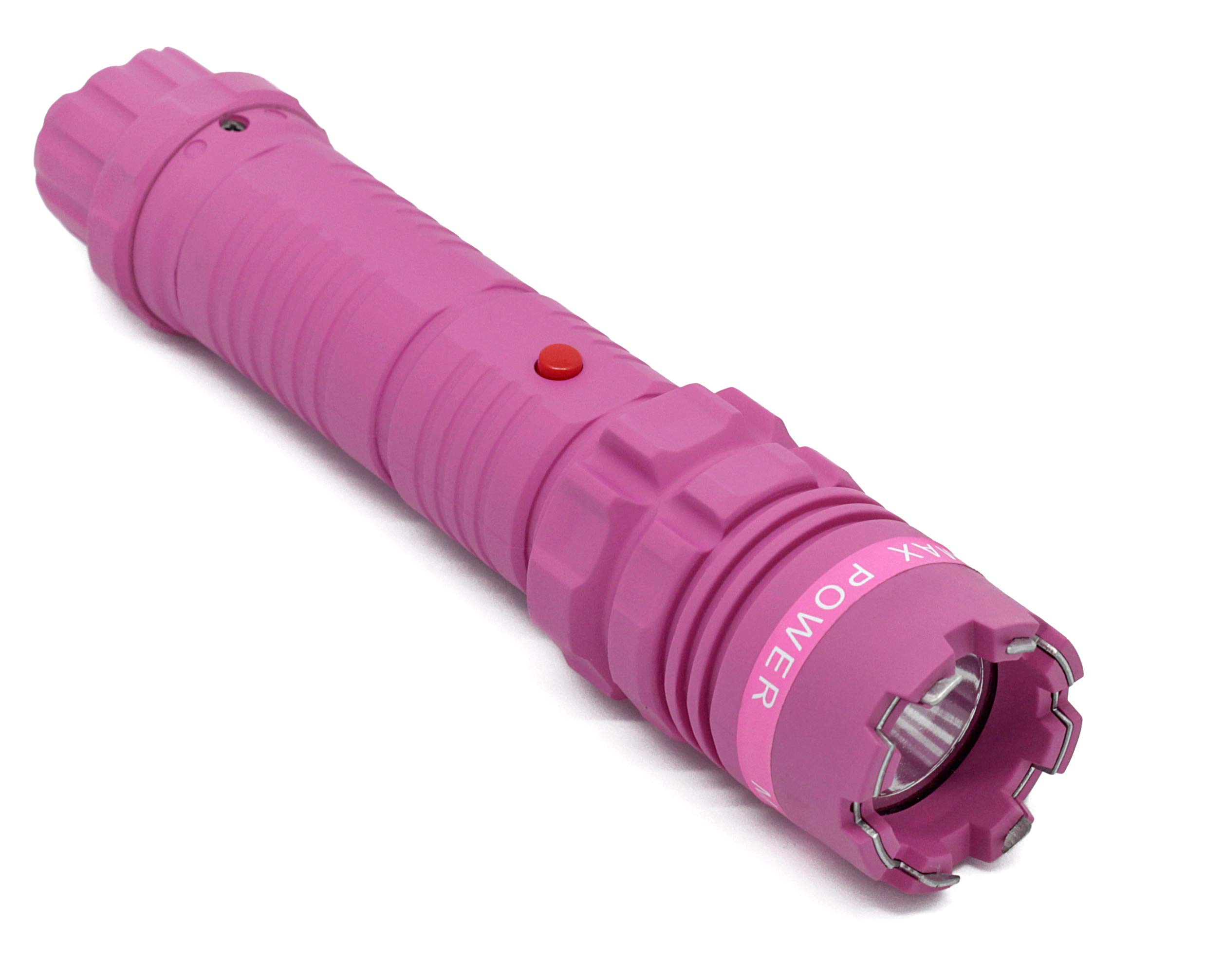 Foxfend Sting Tactical Heavy Duty Flashlight Stun Gun - High Voltage Police Grade Strength - Rechargeable Batteries - Bright LED Flashlight with Three Modes (Pink)