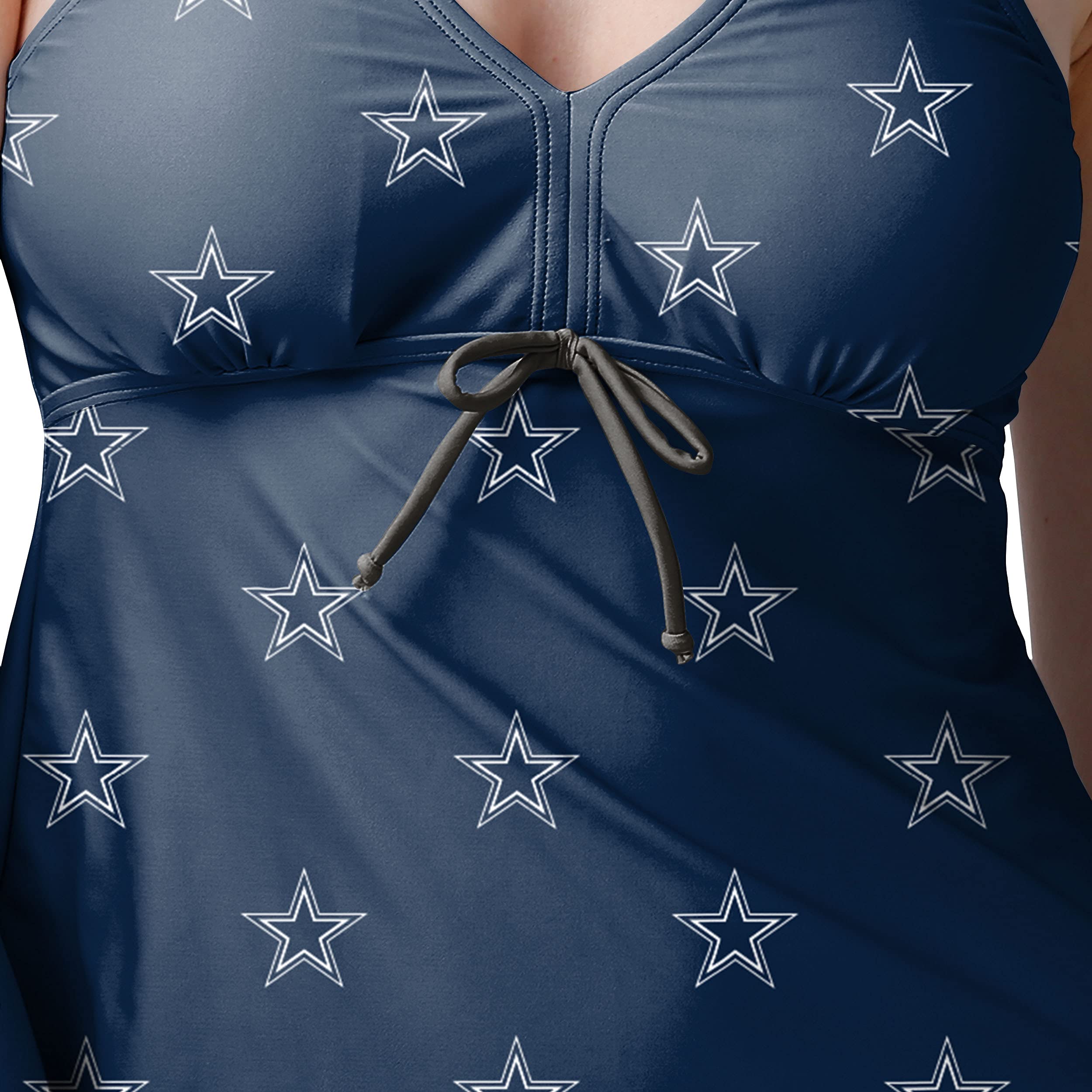 FOCO Dallas Cowboys NFL Womens Mini Logo Tankini - L