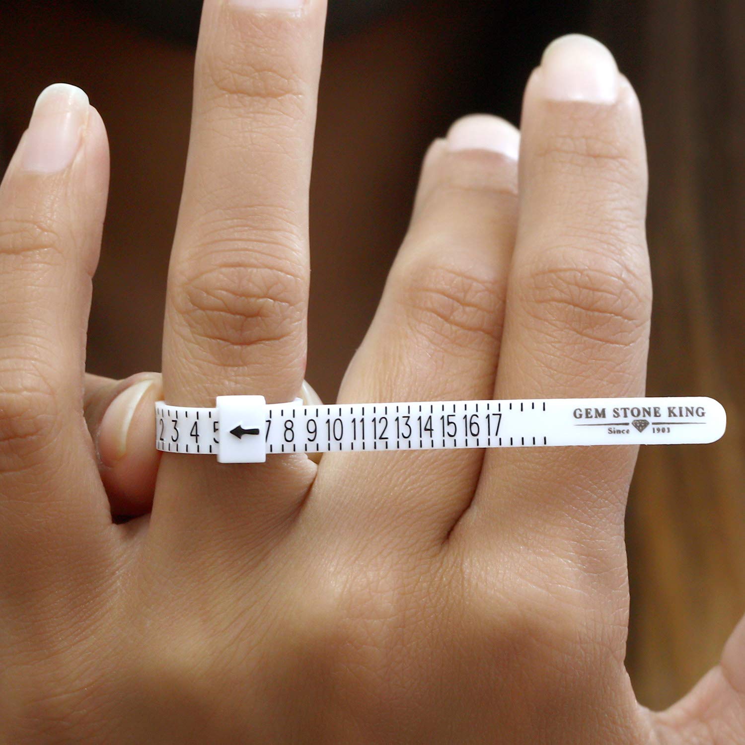 Gem Stone King Ring Finger Size Measuring Tool Gauge at Home Find Check Ring Size for 1-17 US