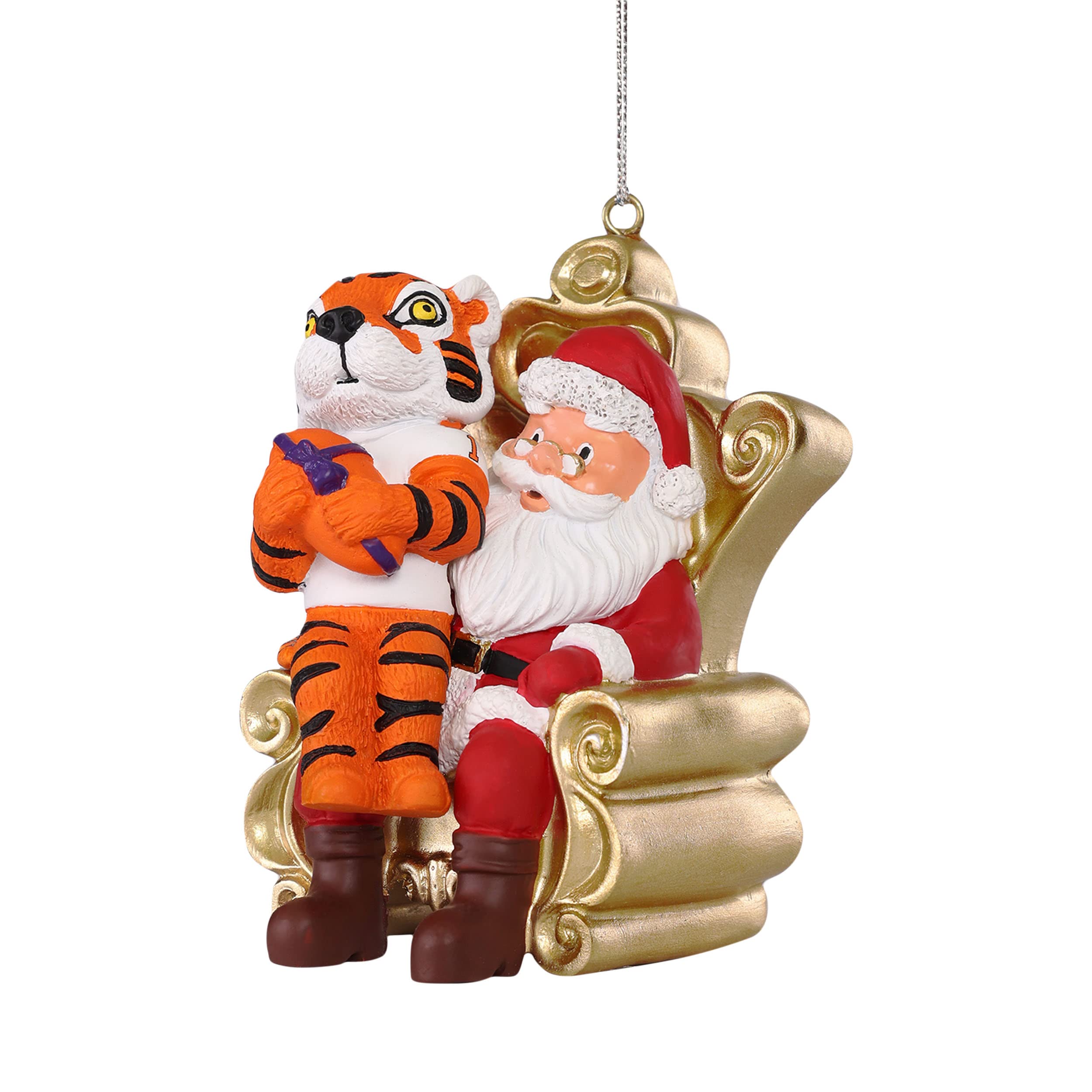 FOCO Pittsburgh Panthers NCAA Mascot On Santa's Lap Ornament - ROC