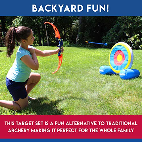 Franklin Sports Kids Archery Target - Inflatable Standing Target with Self-Stick Bullseye & Arrows