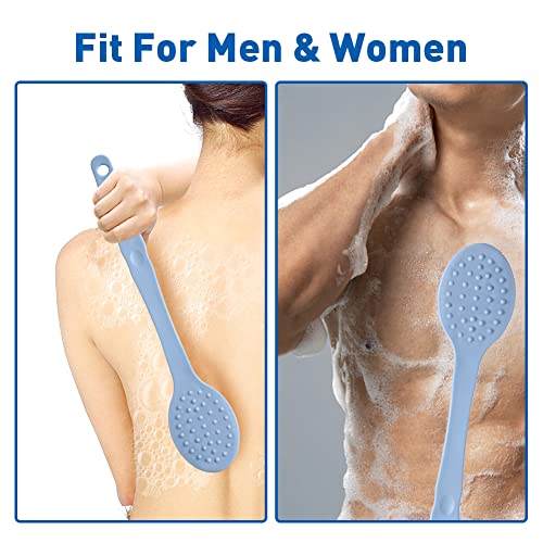 zxbaers Back Brush for Shower, 2 Pack Bath Brush Long Handle with Medium Stiff Bristles, Back Scrubbers for Use in Shower Men & Women Body Exfoliating Bath or Dry Brush