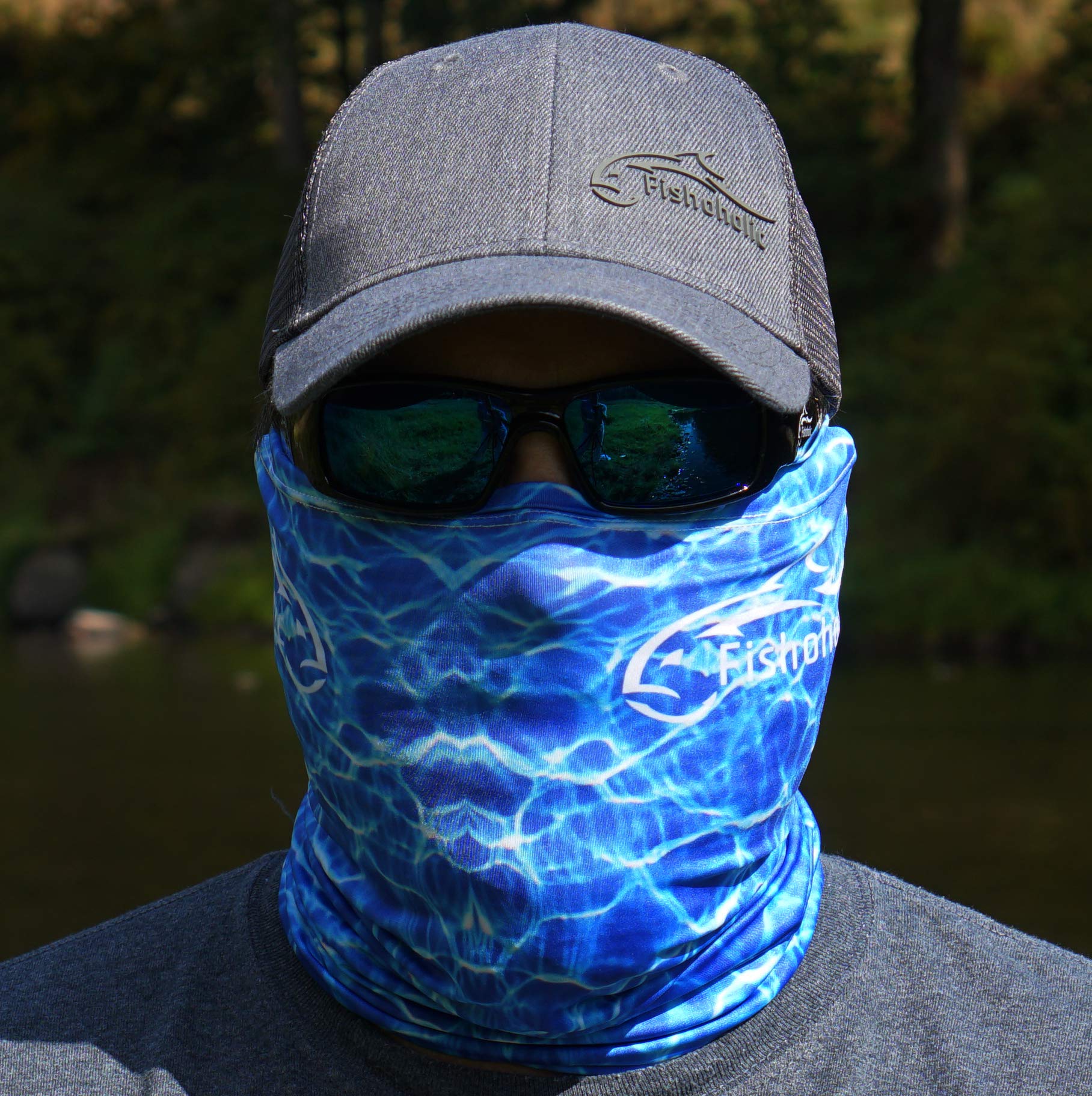 Fishoholic Polarized Fishing Sunglasses (8 Color Options) - Free Hard Case & Pouch - UV400 - Great Fishing Gift for Dad Son (GB-BLU)