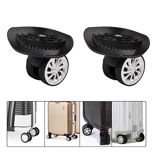 Zyyini 2pcs Luggage Suitcase Universal Wheels, Luggage Swivel Wheel Replacement, Poly Urethane Durable 360 Degree Rotation Wheels, Travel Suitcase Wheels With Screws For Ordinary Luggage Box